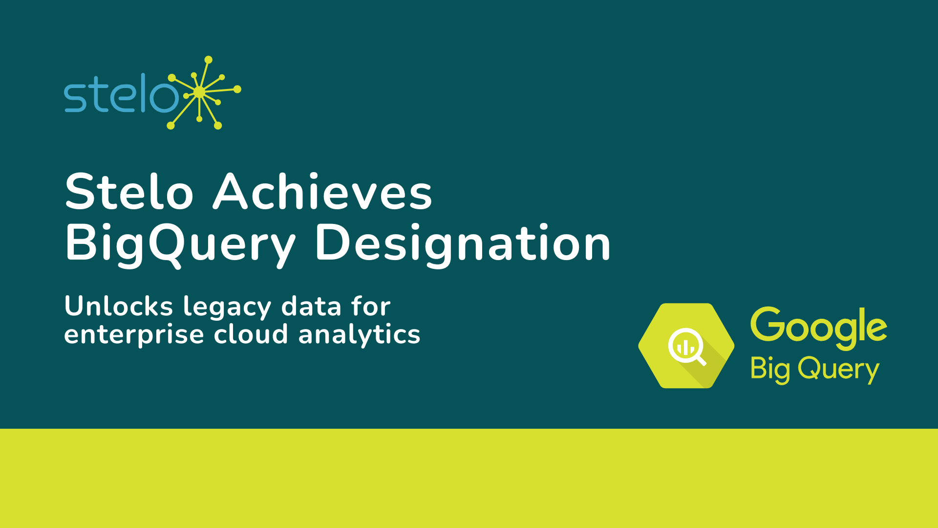 Stelo Achieves BigQuery Designation, Unlocking Legacy Data for ...